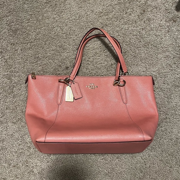 Coach | Bags | Coach Dusty Rose Leather Womens Tote Bag | Poshmark